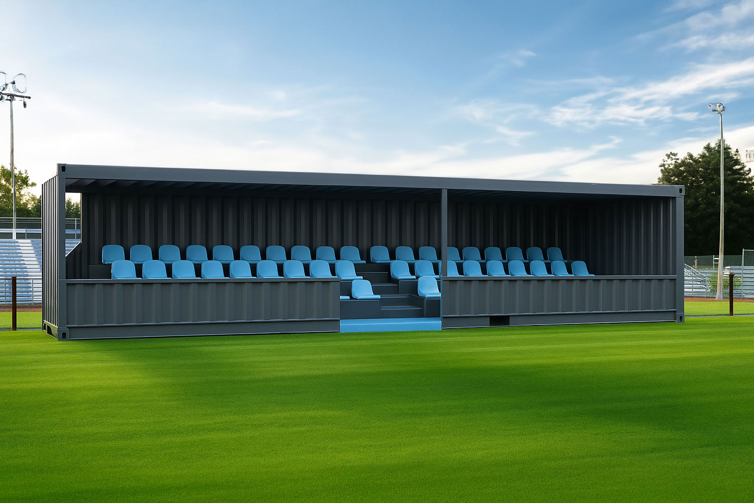 40ft Stadium Container – 63 Seats - Stadium Containers